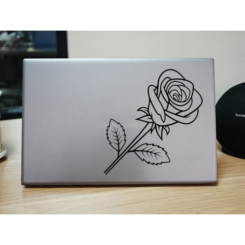 Jual stiker laptop bunga mawar 5 custom stiker | Shopee Indonesia
