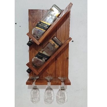 Jual RAK WINE KAYU JATI BELANDA RUSTIC RAK DINDING GELAS DEKORASI RUMAH ...