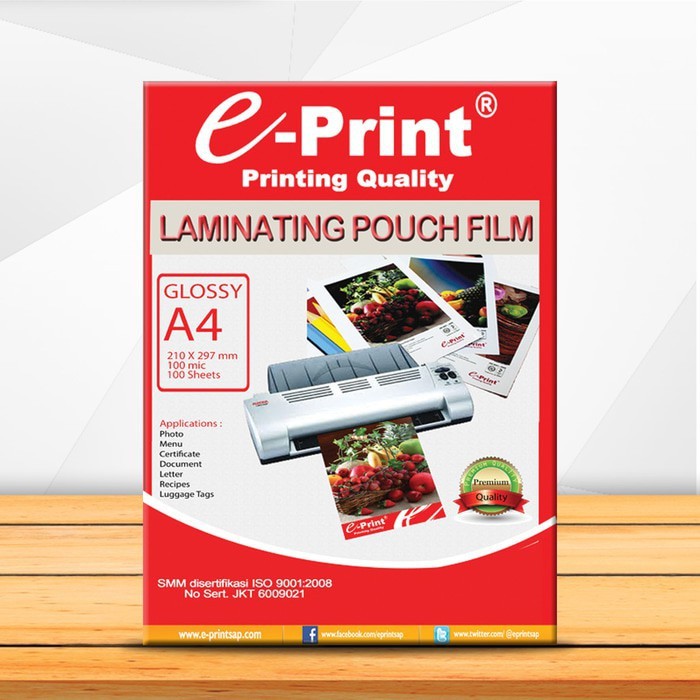 Jual KERTAS FHOTO EPRINT PAPER SPECIAL A4 100SHT LAMINATING POUCH FILM ...