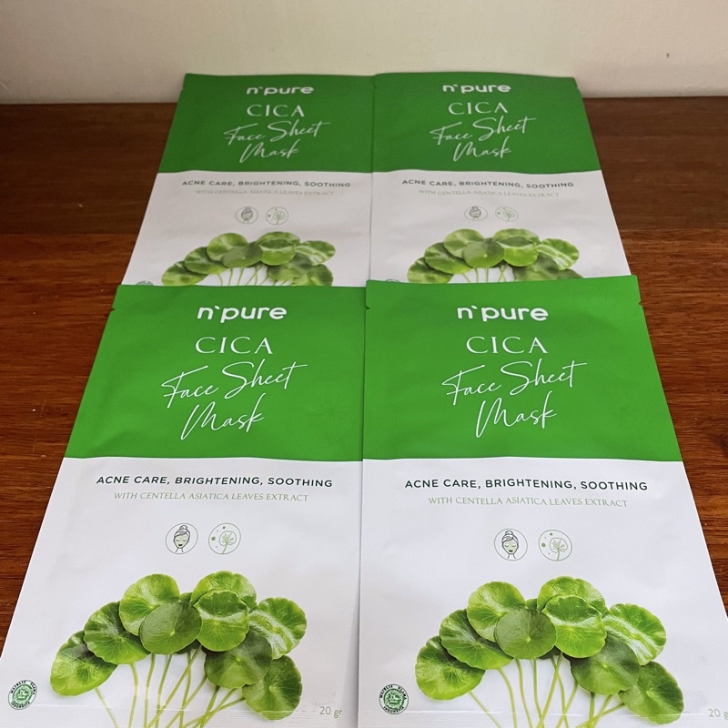 Jual NPURE Cica Face Sheet Mask ( N'PURE SHEETMASK MASKER ) | Shopee ...