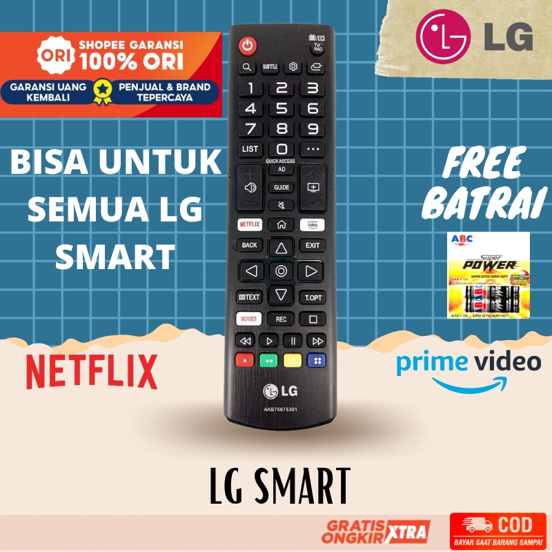 Jual Remot Remote TV LG Smart 100% LCD LED AKB73975733 Original Series ...