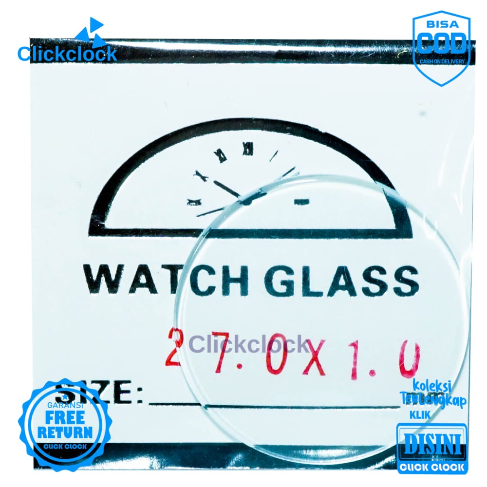 Jual Kaca Jam Kaca Bahan Watch Glass PNC-270 Bagus 2,7 cm | Shopee ...