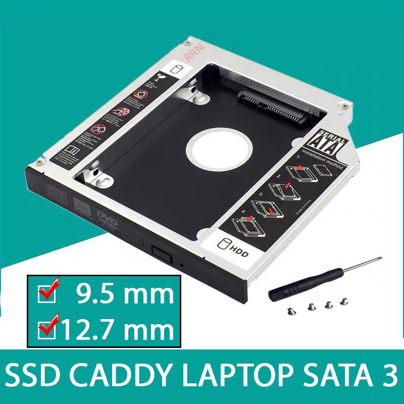 Jual SSD HDD CADDY SLIM TIPIS TEBAL 9.5mm 12.7mm SATA HARDDISK DVD CD ...