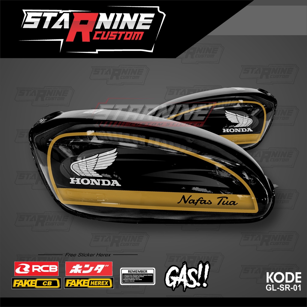 Jual striping tangki cb murah stiker cb hologram glatik striping cb 100 ...