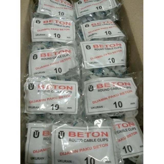 Jual Klem kabel BETON no 10 mm isi 45piece/bungkus/DIJAMIN PAKU BETON ...
