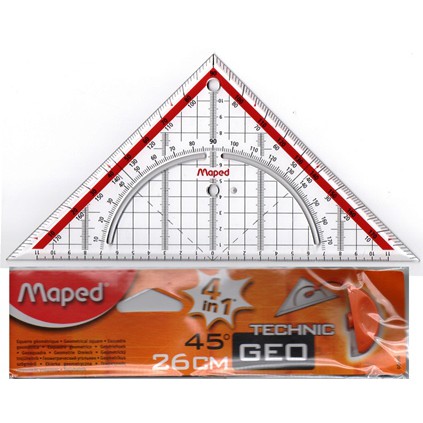 Jual MAPED PENGGARIS SEGITIGA TEKNIK PEGANGAN / MAPED GEO TECHNIC RULER ...