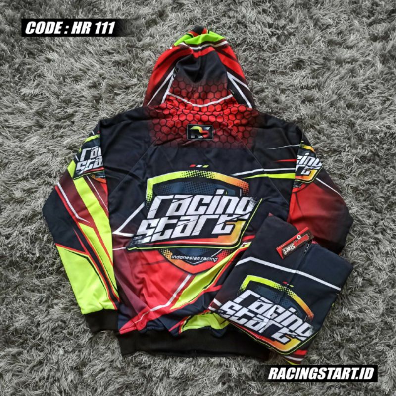 Jual RACINGSTART Jaket Trucker Casual Hoodie Digital Printing Sublimasi HR.111 | Shopee Indonesia