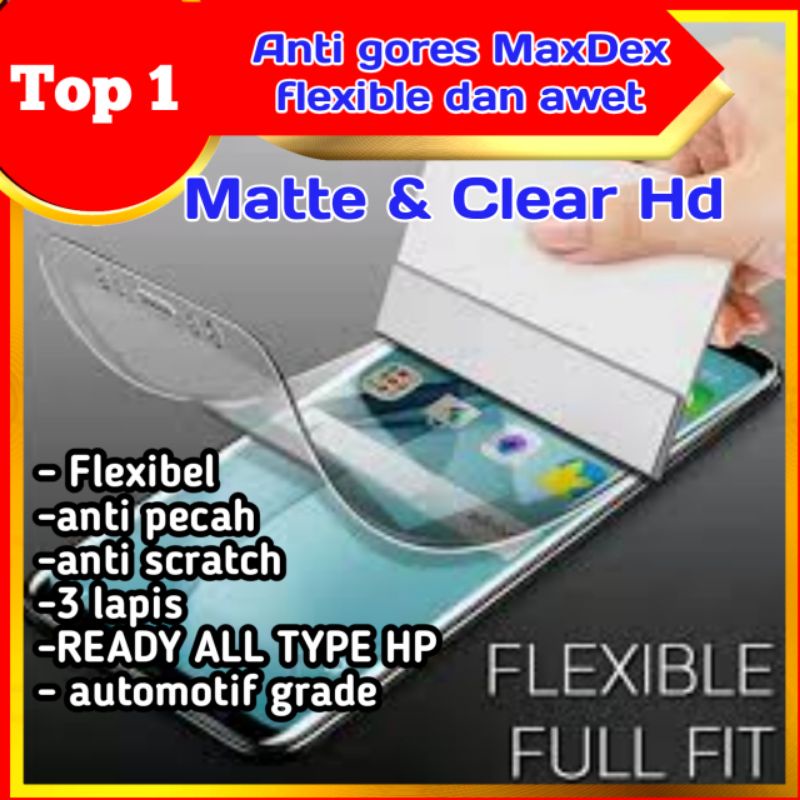 Jual anti gores hp anti pecah flexible hydrogel 3 lapis all merek hp ...
