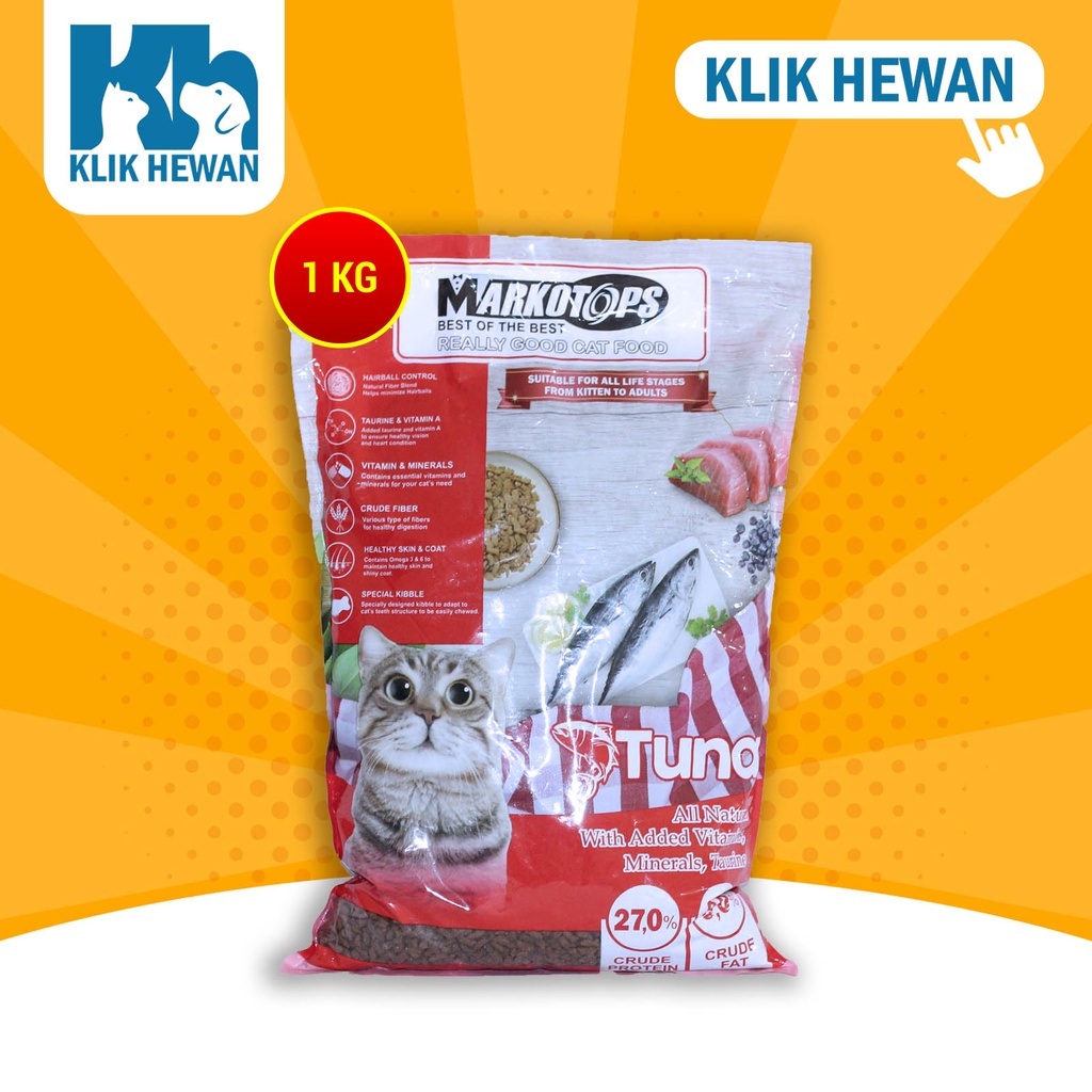 Jual Makanan Kucing Markotops Repacking 1kg | Shopee Indonesia