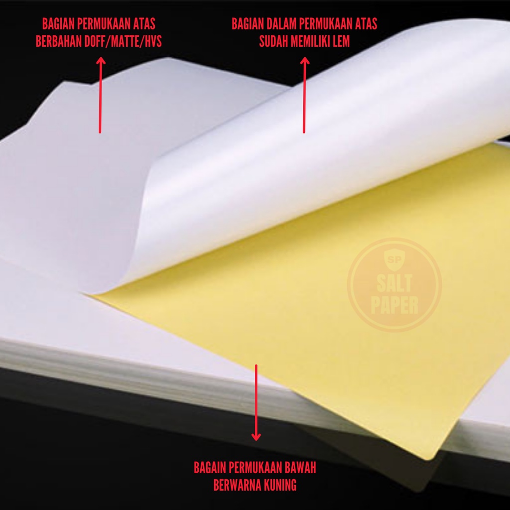 Jual Kertas Stiker HVS A4 isi 50 lembar / Stiker Label Makanan A4 ...