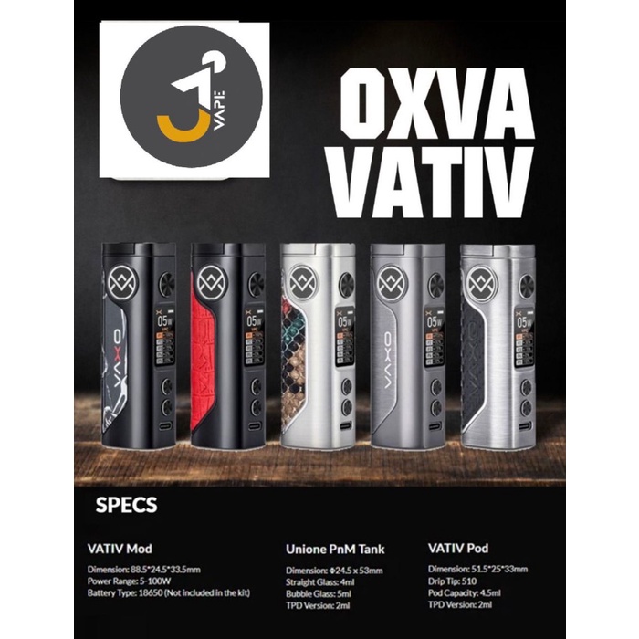 Jual OXVA VATIV MOD ONLY 100W AUTHENTIC BY OXVATECH | Shopee Indonesia