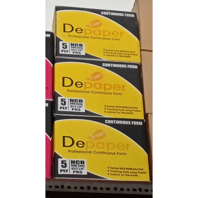 Jual Kertas komputer kertas continuous form depaper 5 ply PRS | Shopee ...