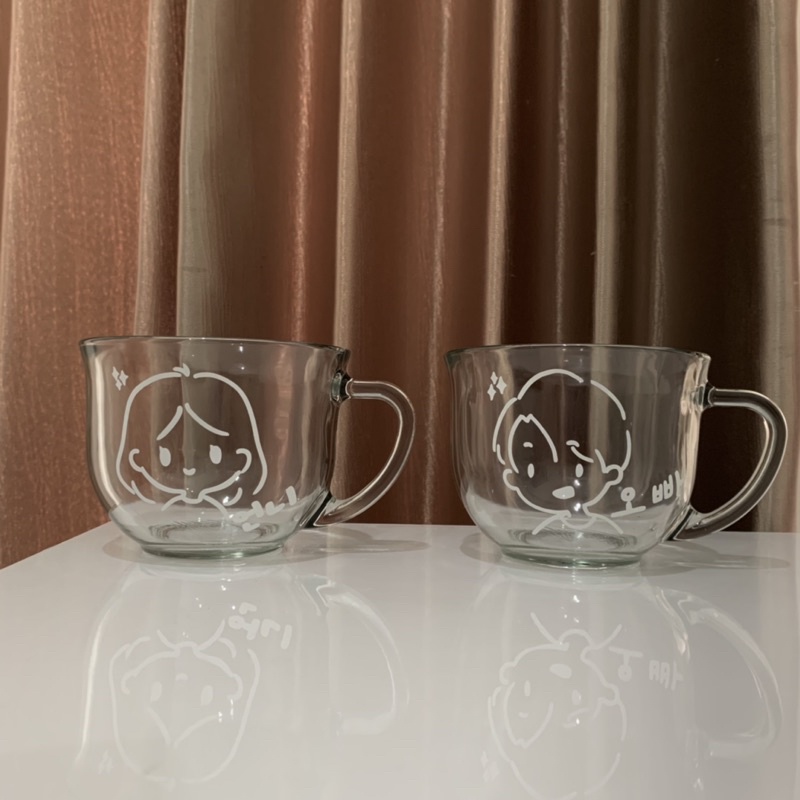 Jual Gelas Korea Aesthetic | Gelas Kaca | Gelas Motif | Gelas Karakter ...