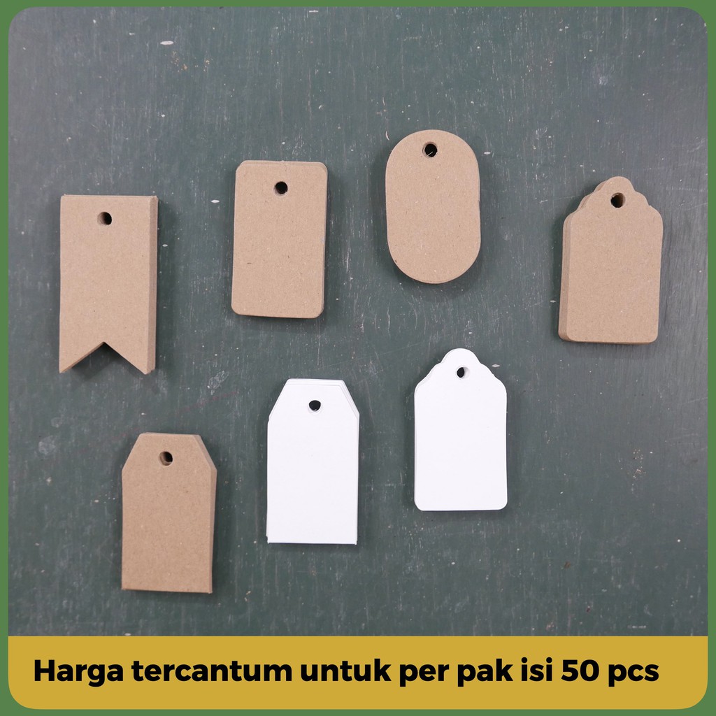 Jual HANGTAG KECIL LABEL POLOS KRAFT PUTIH BY TAT TET TOT | Shopee ...
