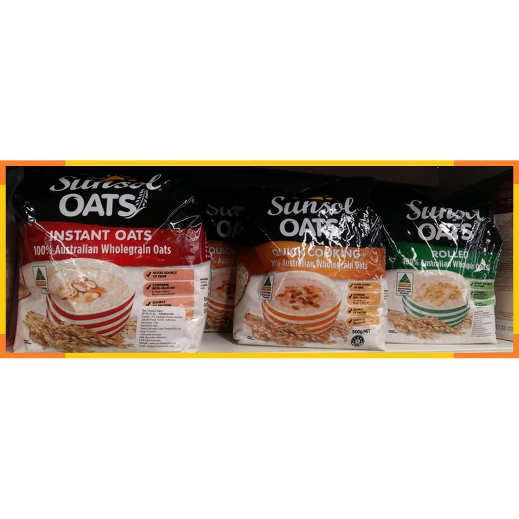 Jual Sunsol oats | rolled | instant cooking | instant oats | 500 gram ...