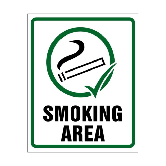 Jual Stiker AREA SEMOKING/SEMOKING AREA 20x25cm sign rambu K3 | Shopee ...