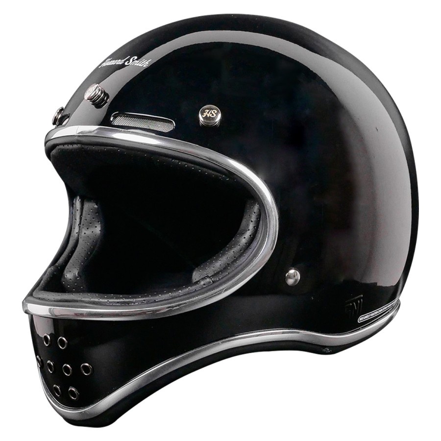 Jual Howard Smith Bobber Retro Helm Full Face - Deep Black | Shopee ...