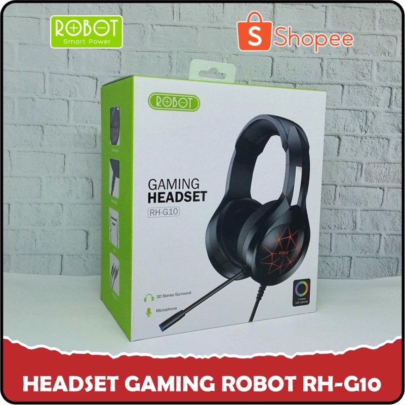 Jual ROBOT Headphone / Headset Gaming Wired 7 Colour LED Light ...