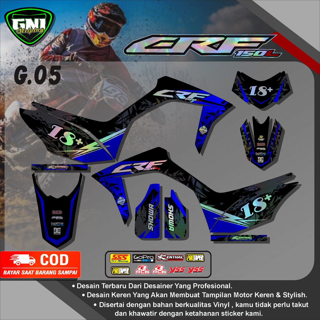 Jual [PALING DICARI] Striping CRF 150L Sticker Striping Stiker Lis ...