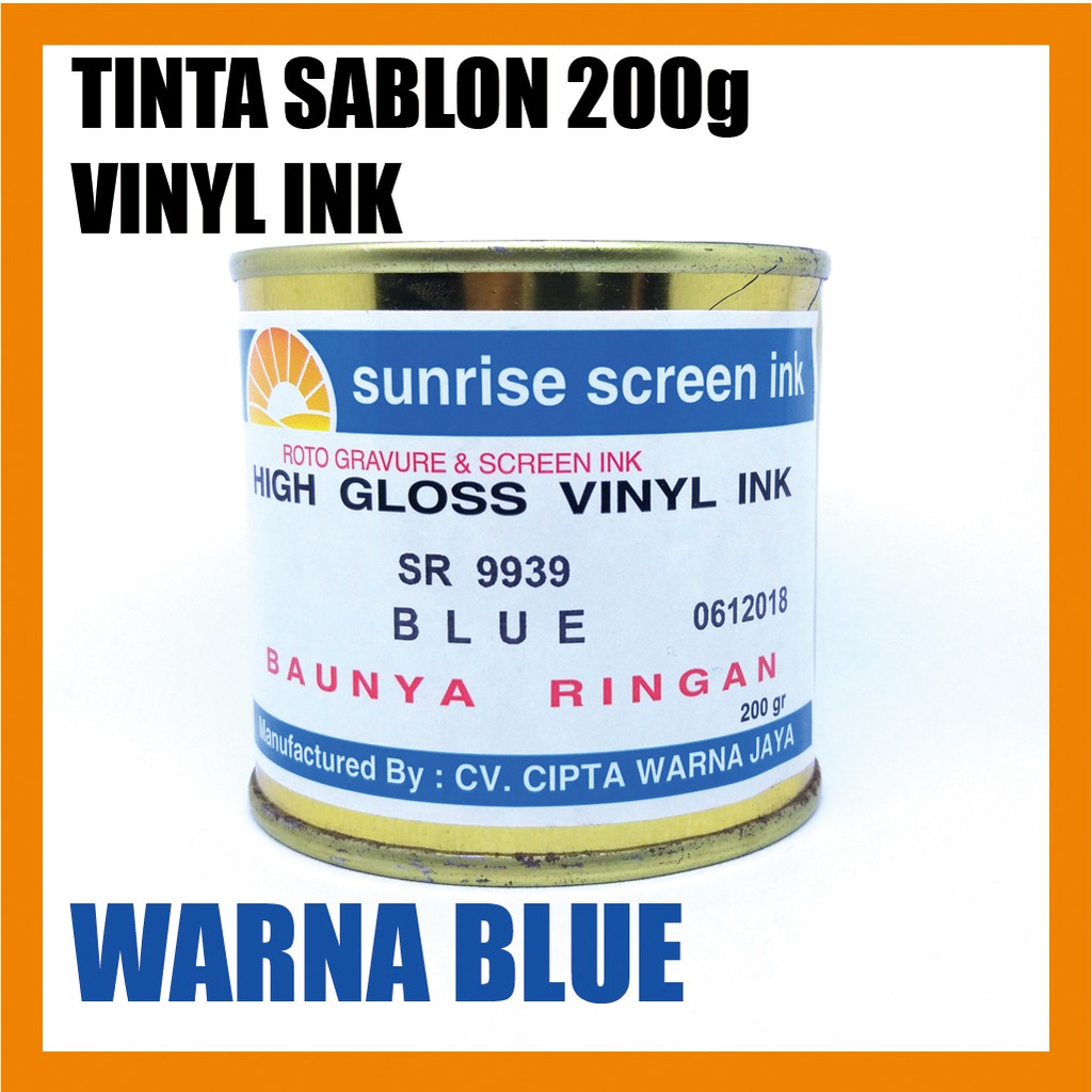 Jual Tinta / Cat Sablon Vinyl Ink 9939 BLUE 200g | Shopee Indonesia