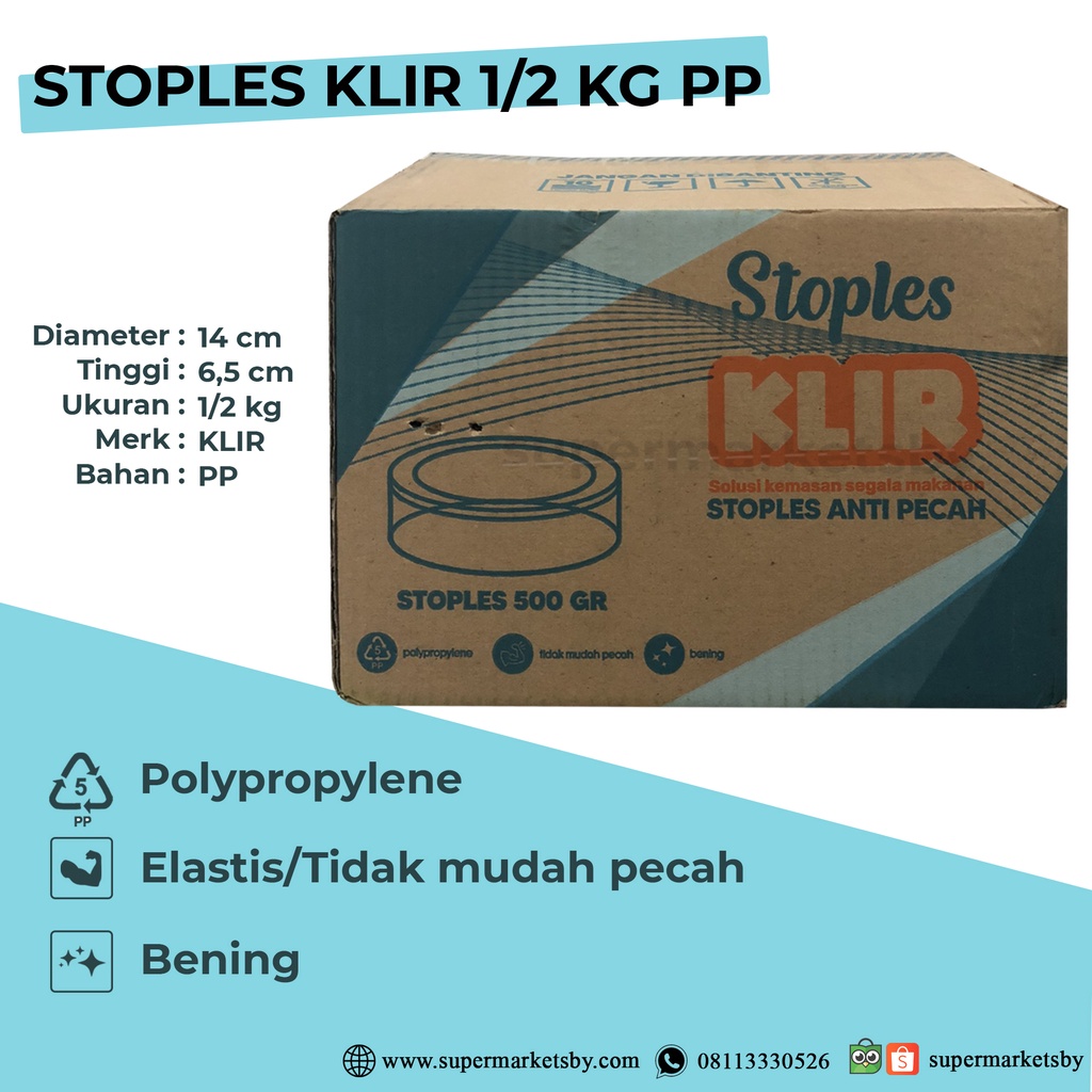 Jual Stoples Bening 1/2 kg KLIR PP @ 12 pcs | Shopee Indonesia