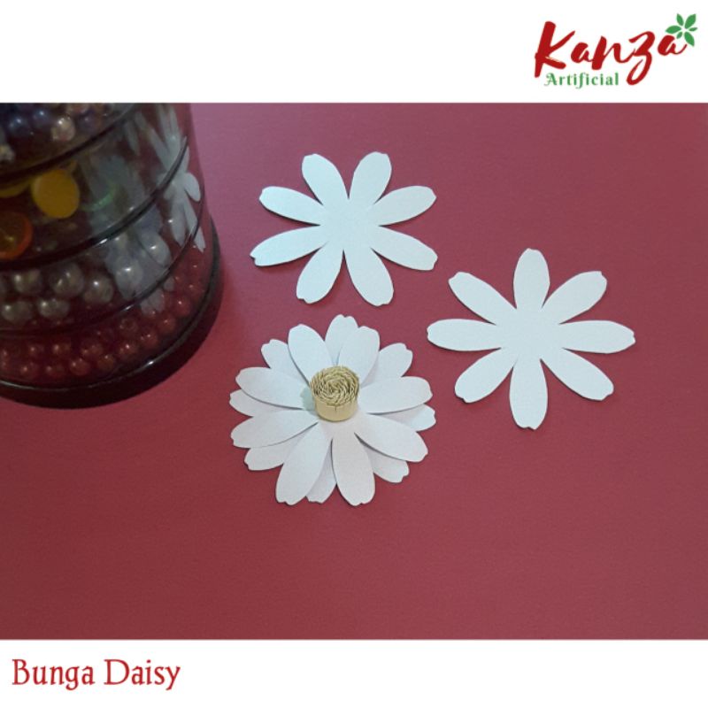 Jual pola bunga daisy mini size/ paper flower/ bahan kerajinan kertas ...