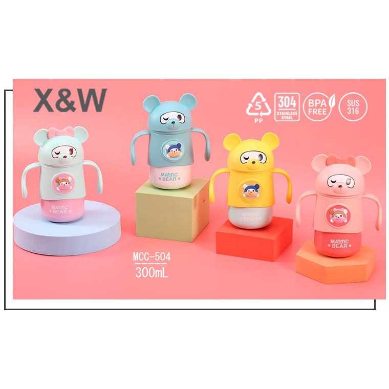 Jual X&W Botol Minum Anak Vacuum Flask Mcc-504 Thermos 300Ml | Shopee ...