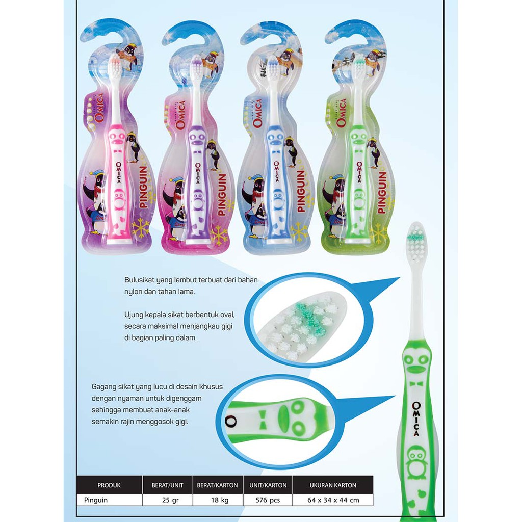 Jual Sikat Gigi Anak Omica Pinguin 18100110 | Shopee Indonesia