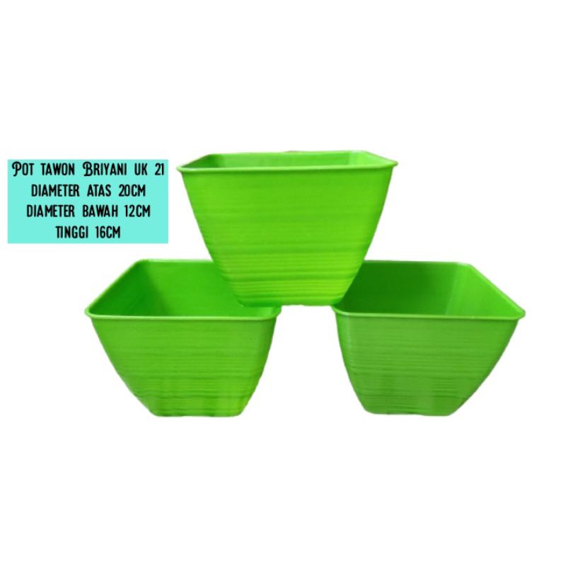 Jual Pot Tawon Persegi / Pot Tawon Kotak / pot plastik briyani 21cm ...