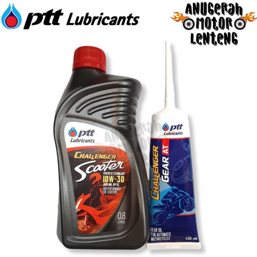 Jual Paket Oli PTT Challenger Scooter Matic 0.8L dan Oli Gear Gardan ...