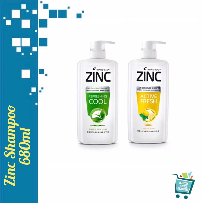 Jual Zinc Shampoo 680ml / Zinc Shampoo Active Fresh / Refreshing Cool ...