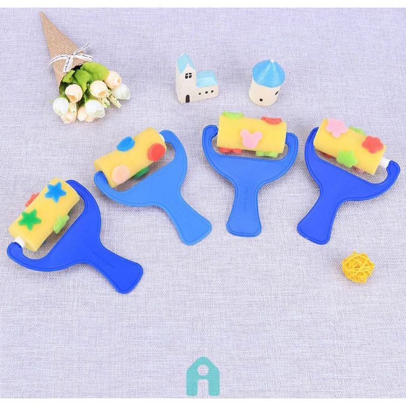 Jual Kuas Lukis Spons Roll Besar / alat melukis spon cat air mewarnai ...