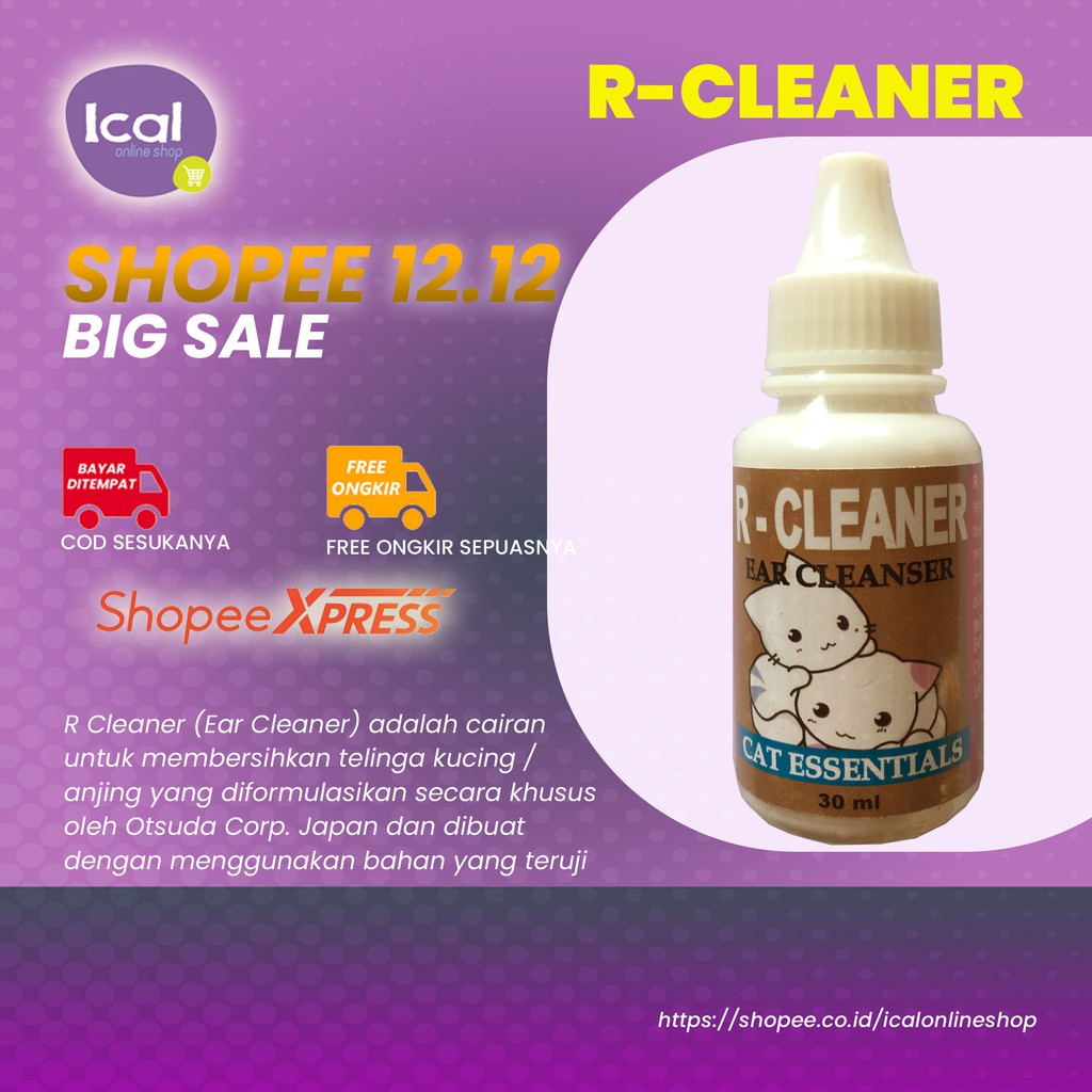 Jual Ear Cleaner Cat Pembersih Telinga Kucing RCLEANER Aman Bagi Kitten ...