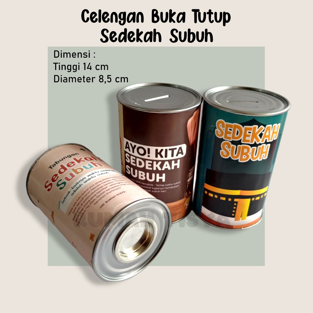 Jual Celengan BUKA TUTUP SEDEKAH SUBUH | Shopee Indonesia