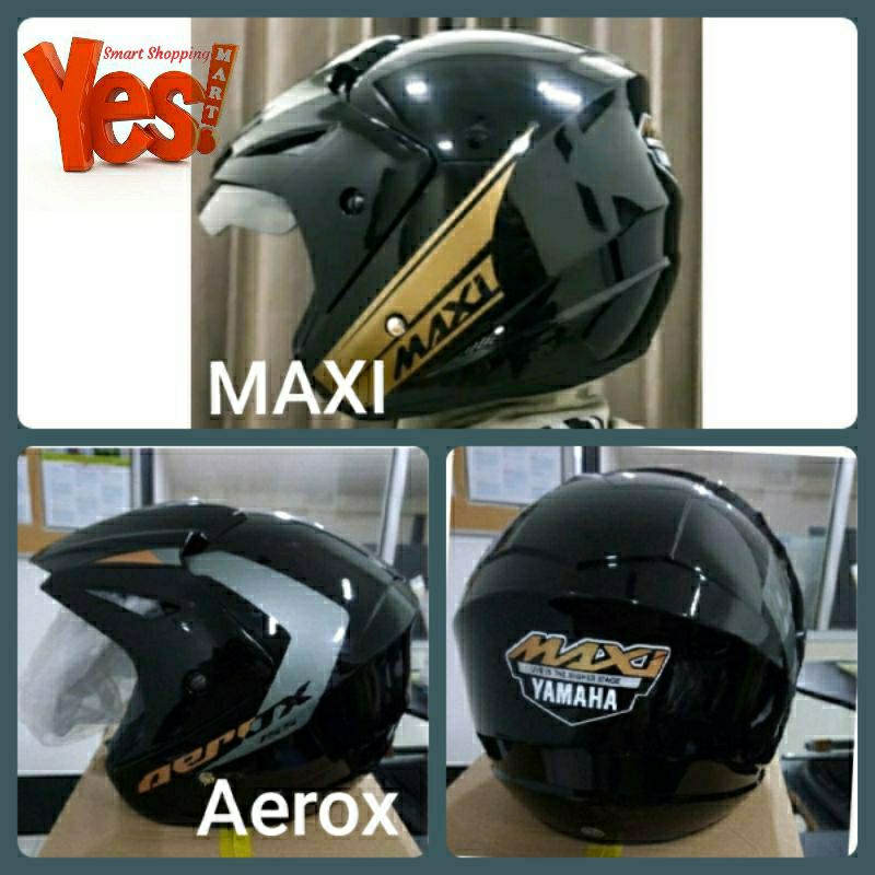Jual Helm Half Face Motor Yamaha Nmax Maxi / Aerox SNI | Shopee Indonesia