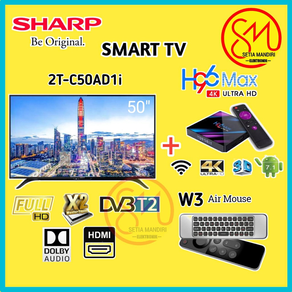 Jual [KARGO] SHARP 2T-C50AD1i LED TV 50 Inch C50AD1 Full HD Digital DVB-T2 HDMI USB Movie ...
