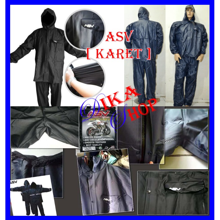 Jual Jas Hujan ASV Karet ORI Grade A anti rembes Full Press Rubber ...