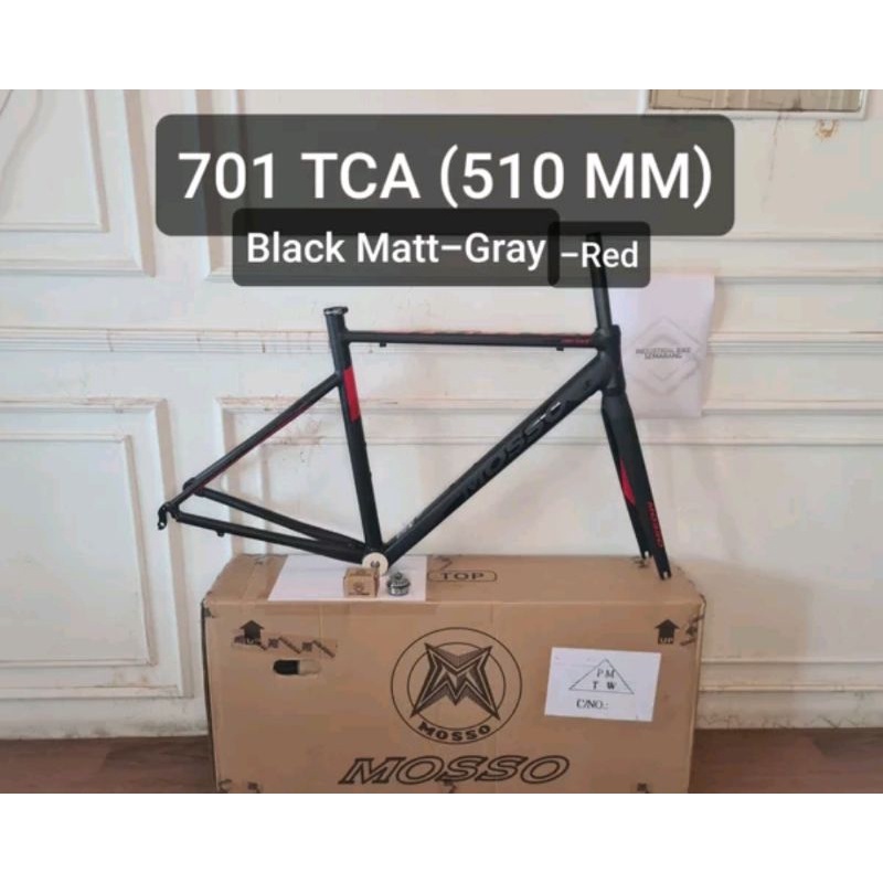 Jual Frame Roadbike Mosso 701TCA Size 510mm Warna Hitam Red Merah . Rangka Sepeda Balap Road ...