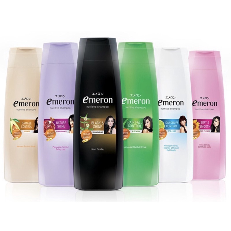 Jual Emeron shampoo anti dandruff / black shine / soft & smooth ...