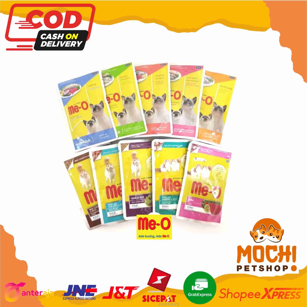 Jual MEO POUCH 80gr ME-O Pouch Kitten Adult All Varian Makanan Basah ...
