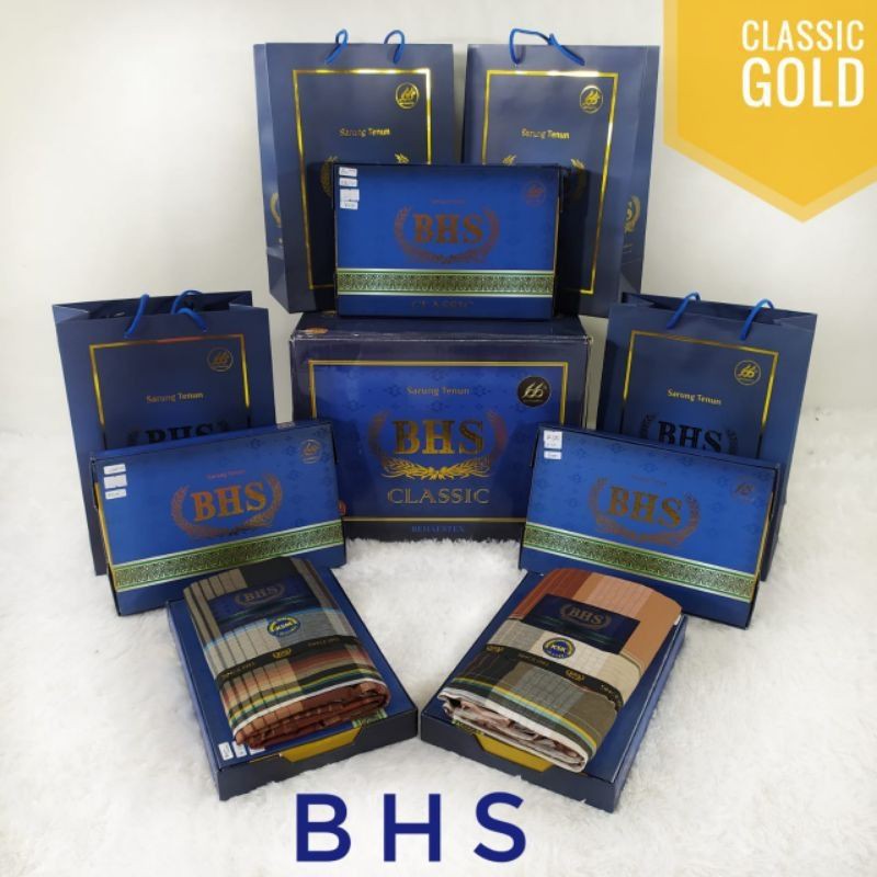 Jual Sarung BHS Classic Gold Songket SKT RTM BTG KMB MTR | Shopee Indonesia