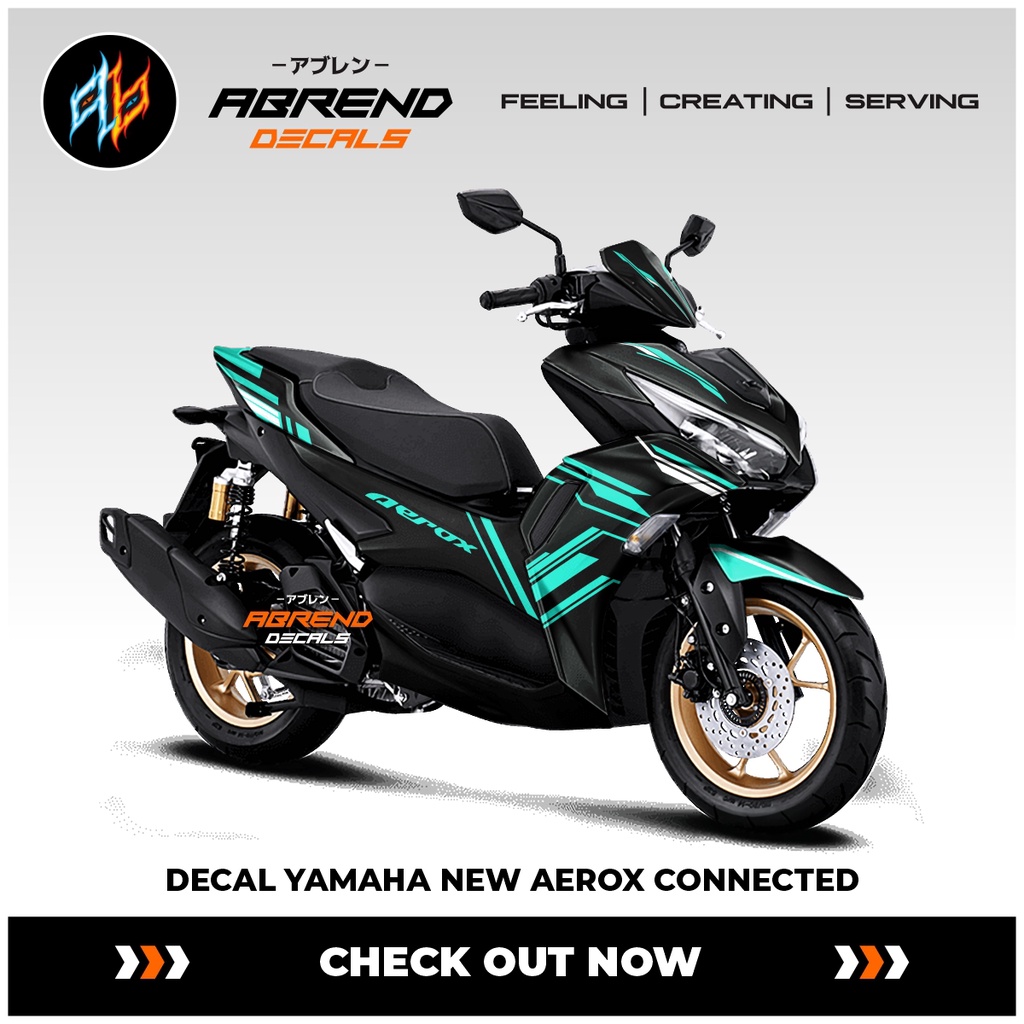 Jual Decal Yamaha Aerox New Connected Grafis Simpel / Stiker Motor ...