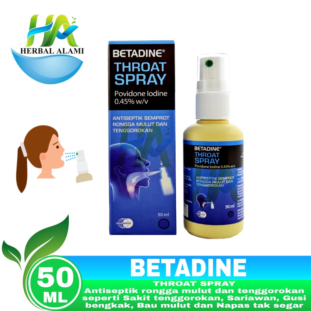 Jual Betadine Throat Spray - Antiseptik Tenggorokan Dan Rongga Mulut ...