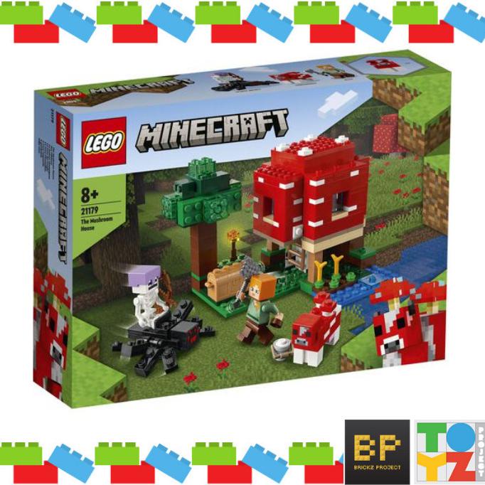 Jual LEGO 21179 MINECRAFT The Mushroom House | Shopee Indonesia
