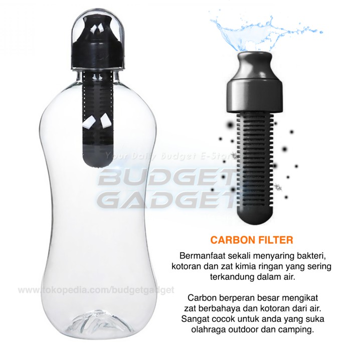 Jual Botol Minum Portable Carbon Filter Sport Water Bottle 550m ...