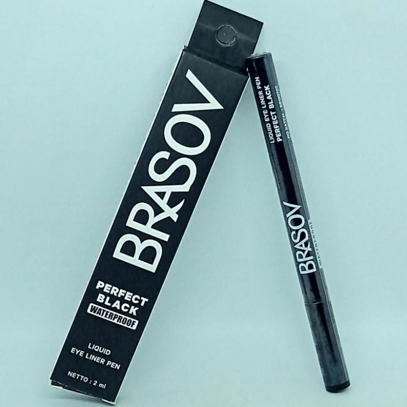 Jual BRASOV LIQUID EYELINER PEN PERFECT BLACK WATERPROOF 2 ML | Shopee ...