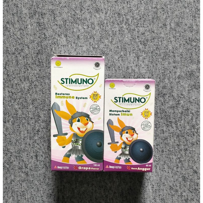 Jual Stimuno sirup 60 & 100 ml rasa anggur ( meningkatkan daya tahan ...