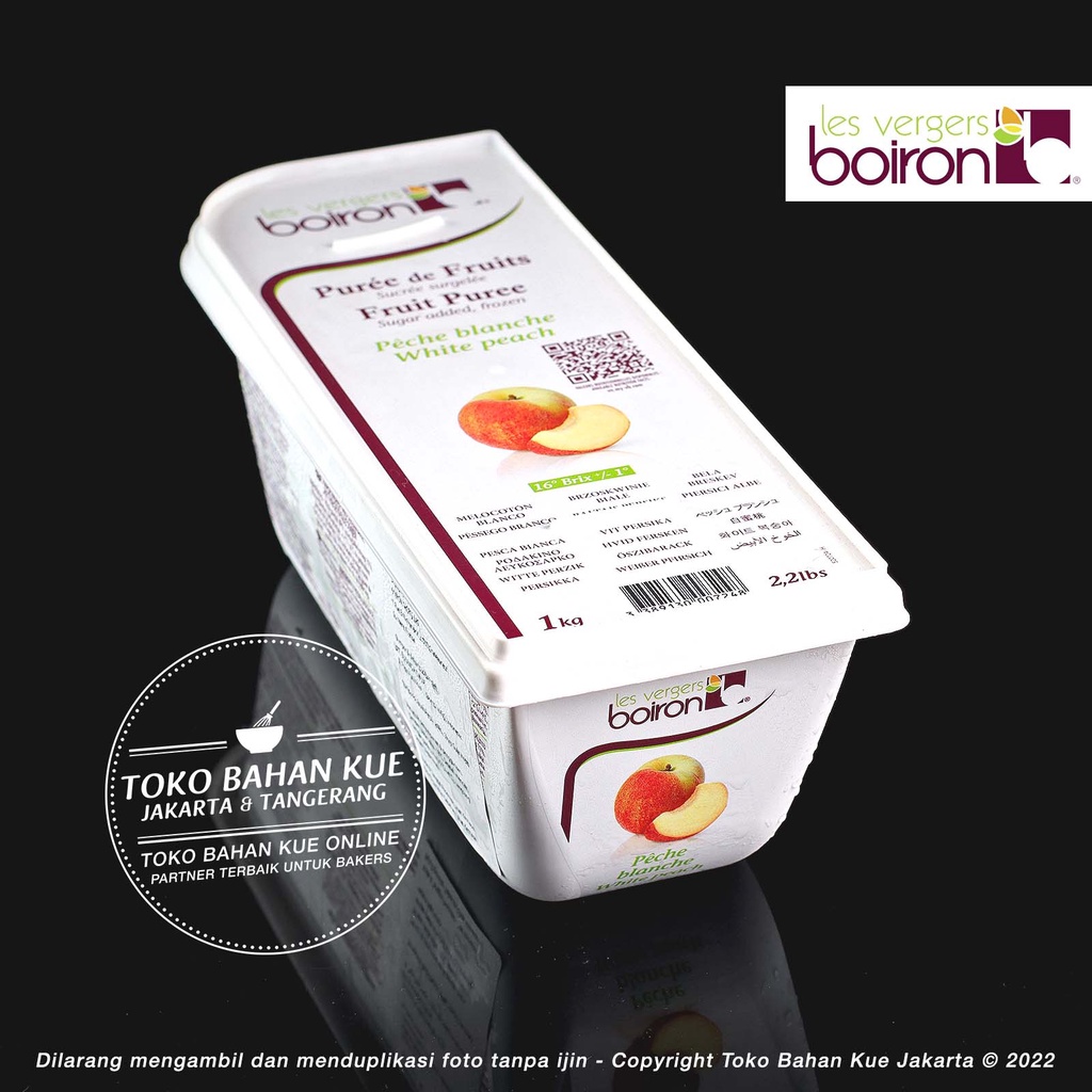 Jual Boiron Fruit PUREE White Peach 1kg Frozen Buah Persik Beku Import ...