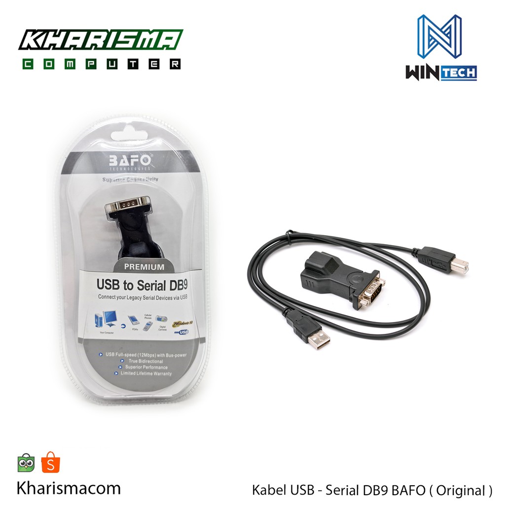 Jual USB To Serial DB9 BAFO ORI / CABLE USB TO RS232 / DB9 BAFO ORI ...