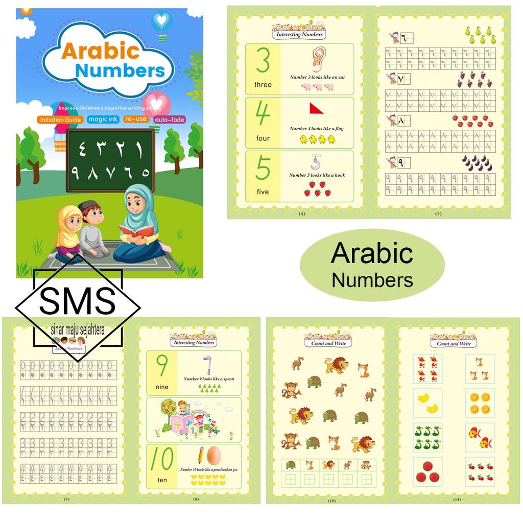 Jual Buku Magic 3D Belajar Menulis Huruf Hijaiyah Dan Angka Arab ...